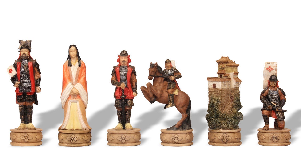 Japanese Samurai Hand Painted Theme Chess Set - Etsy