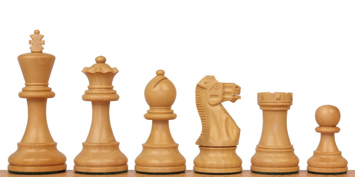 Parker Staunton Chess Set - Golden Rosewood & Boxwood Pieces - 3.75 ...