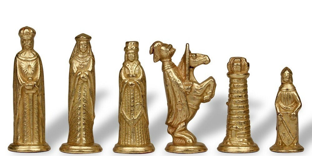 Small Medieval Theme Metal Chess Set by Italfama - Etsy