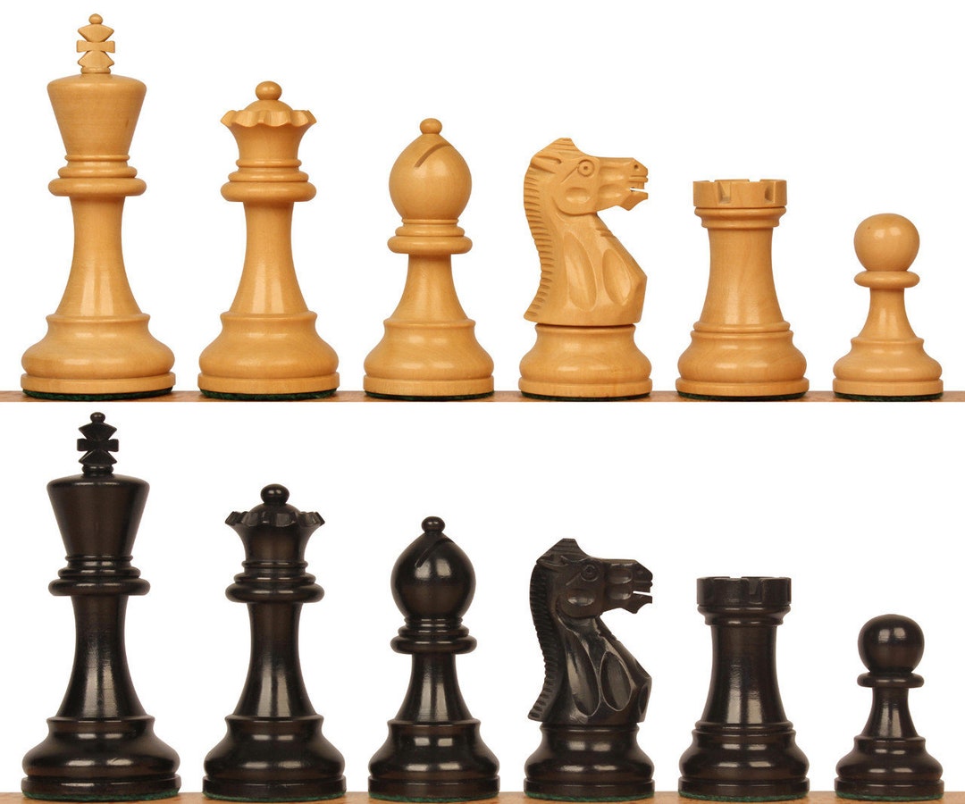 Parker Staunton Chess Set in Ebonized Boxwood & Boxwood - 3.25" King - Etsy