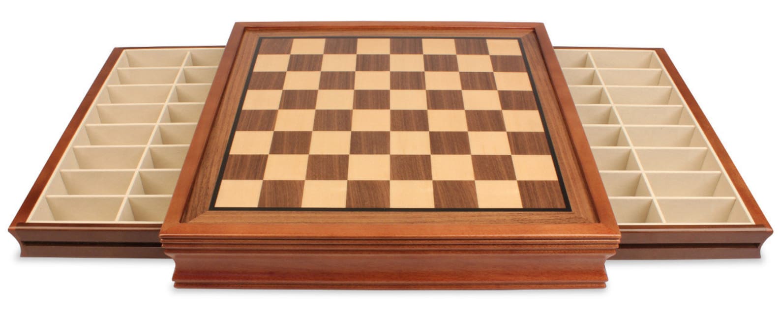 Parker Staunton Chess Set Burnt Boxwood Pieces With Walnut Chess Case ...