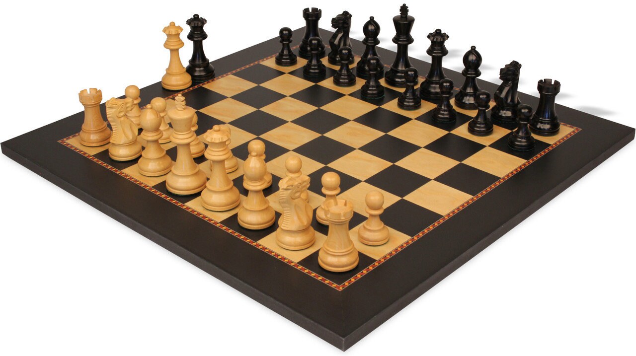 Parker Staunton Chess Set Ebonized & Boxwood Pieces With the - Etsy