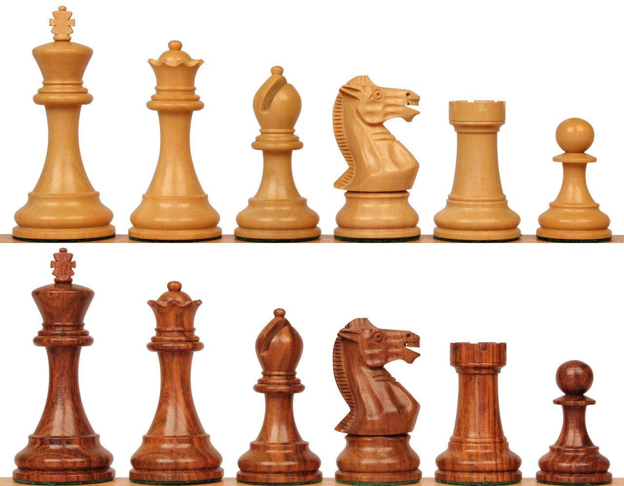 Old English Classic Chess Set With Gold Rosewood & Boxwood Pieces - 3.9 ...