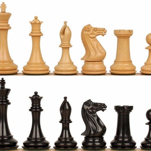 New Exclusive Staunton Chess Set With Ebonized & Boxwood Pieces - 4 ...