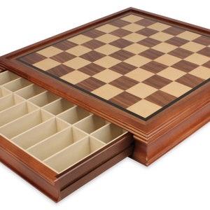 Deluxe Two-drawer Walnut Chess Case - 2" Squares - Etsy
