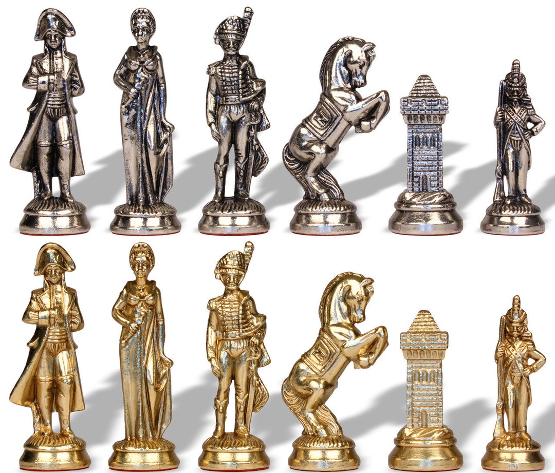 Large Napoleon Theme Metal Chess Set by Italfama - Etsy