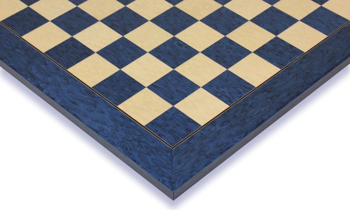 Blue Ash Burl & Erable High Gloss Deluxe Chess Board - 1.5" Squares - Etsy
