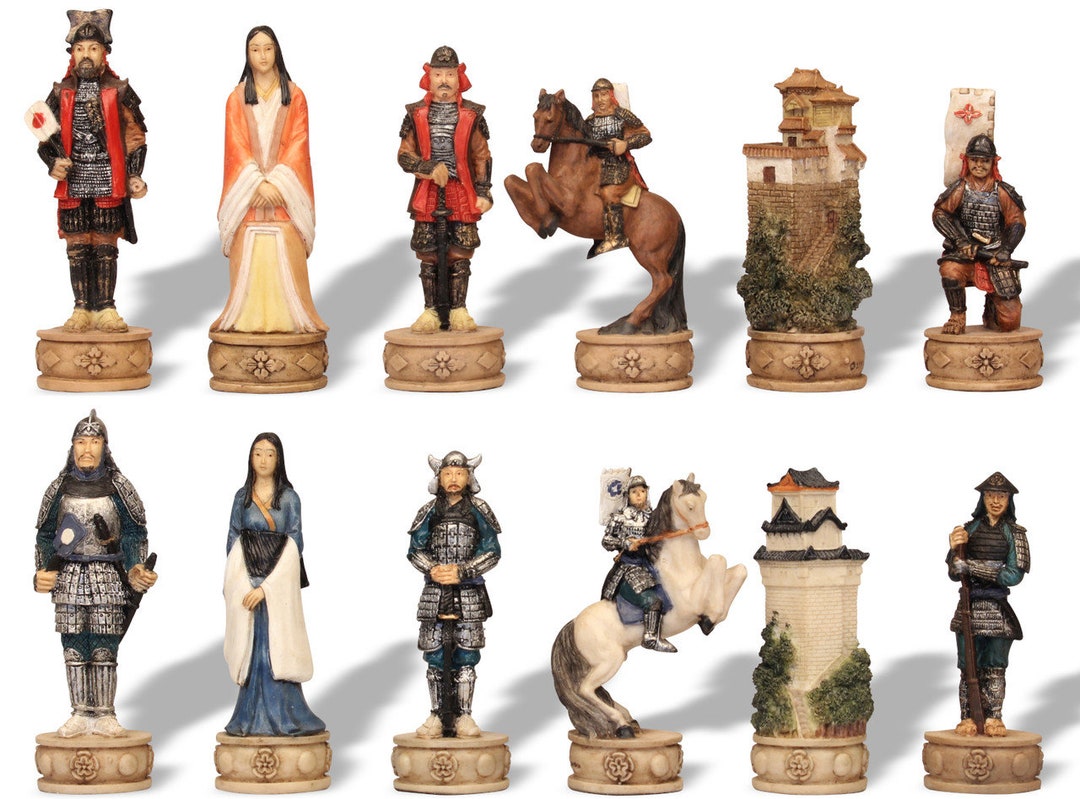Japanese Samurai Hand Painted Theme Chess Set - Etsy
