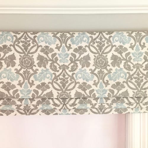 Faux fake Flat Roman Shade Valance. Your Choice of Fabric - Etsy