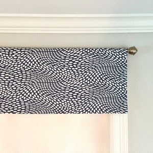 Straight Valance. Scott Living Arnava Luxe Canvas Denim. Dark Navy and ...