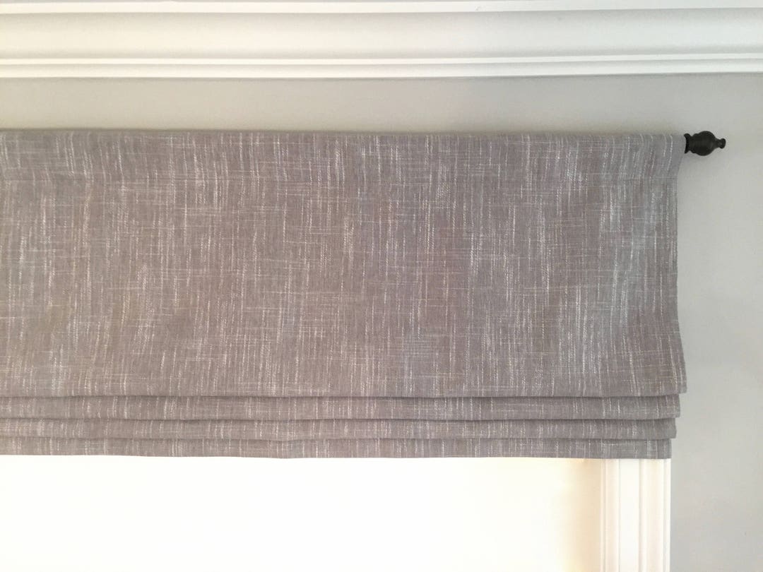 Faux (fake) Flat Roman Shade Valance. Custom Sizing. Richloom Platinum ...