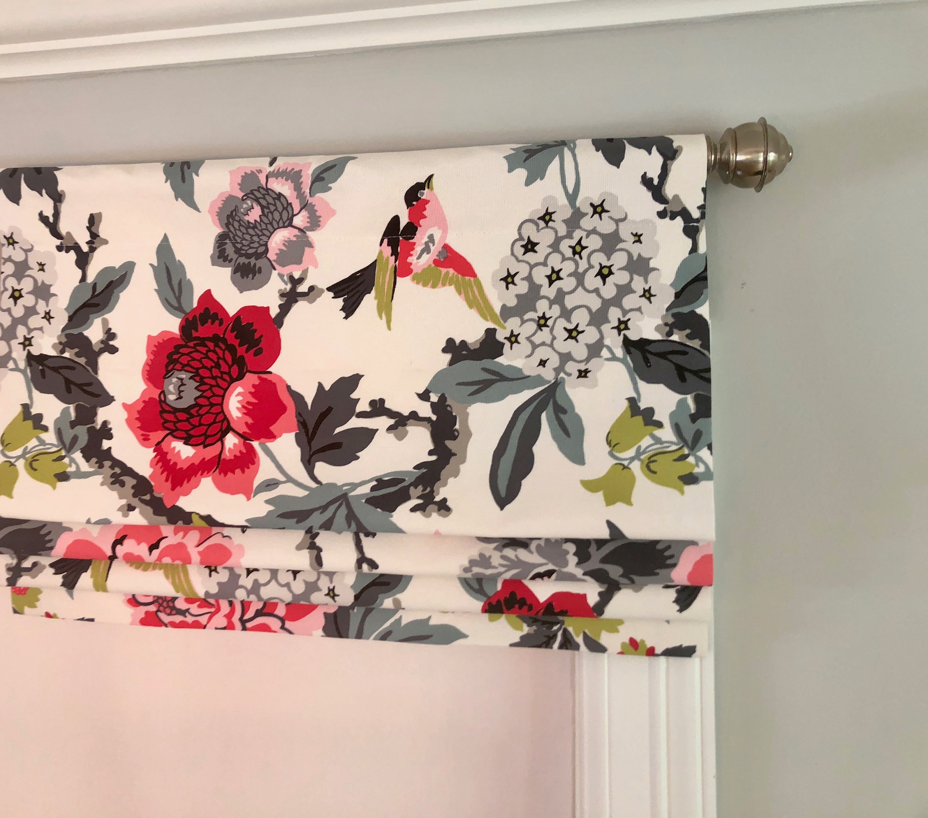 Faux (fake) Flat Roman Shade Valance. Custom Sizing. Waverly Candid ...