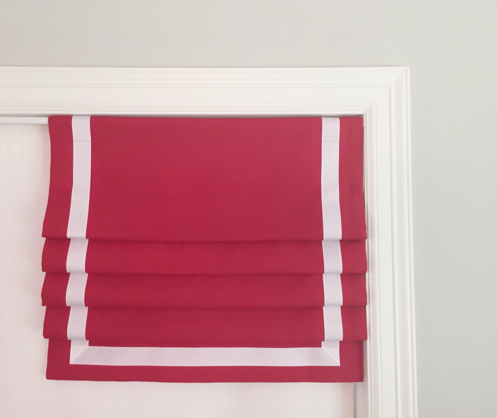 Faux fake Flat Roman Waterfall Shade Valance. Richloom Rave - Etsy