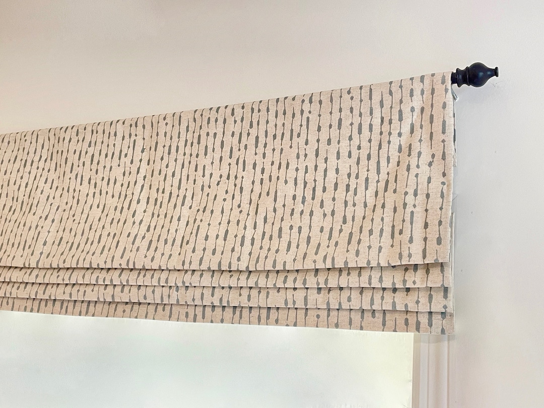 Faux (fake) Flat Roman Shade Valance. Custom Sizing. Scott Living Ridge ...