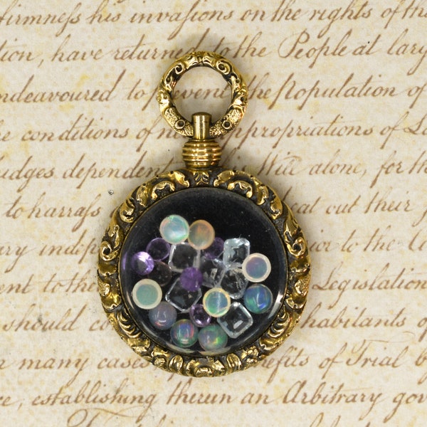 Gemstone Locket - Etsy