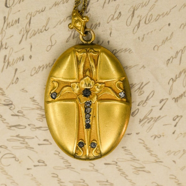 Locket With Cross - Etsy