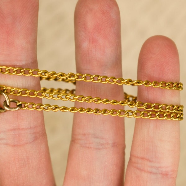 Vintage 9k Curb Chain - Etsy