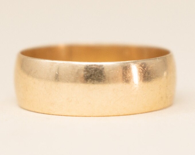 Vintage 10k Gold Band, Cigar Band Chunky Gold Ring, Stacking Ring - Etsy