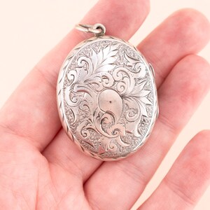 Antique Sterling Locket 1880s Victorian Locket, Buckle & Flower Motif ...
