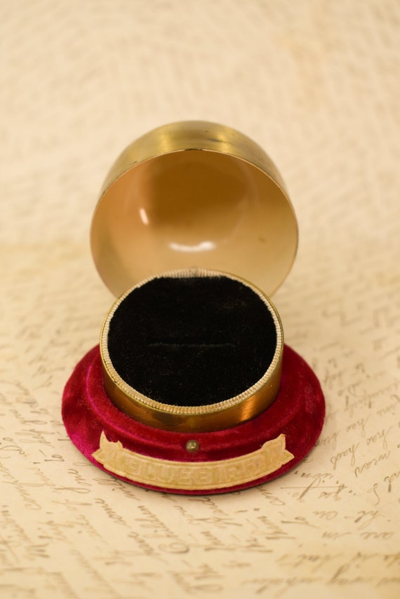 Antique Bluebird Ring Box - 1930s Fabulous Wedding Se… - Gem