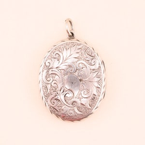 Antique Sterling Locket 1880s Victorian Locket, Buckle & Flower Motif ...