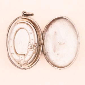Antique Sterling Locket 1880s Victorian Locket, Buckle & Flower Motif ...