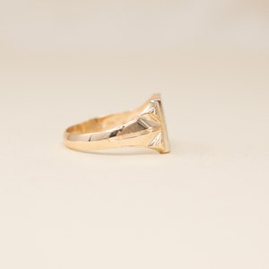 Vintage 10k Signet Ring - 1940s Art Deco Style Signet Ring, Monogrammed ...