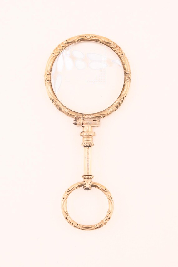 Antique Gold Filled Quizzing Glass - Victorian Magnif… - Gem