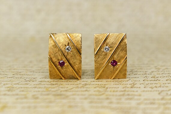 Diamond Ruby Cufflinks