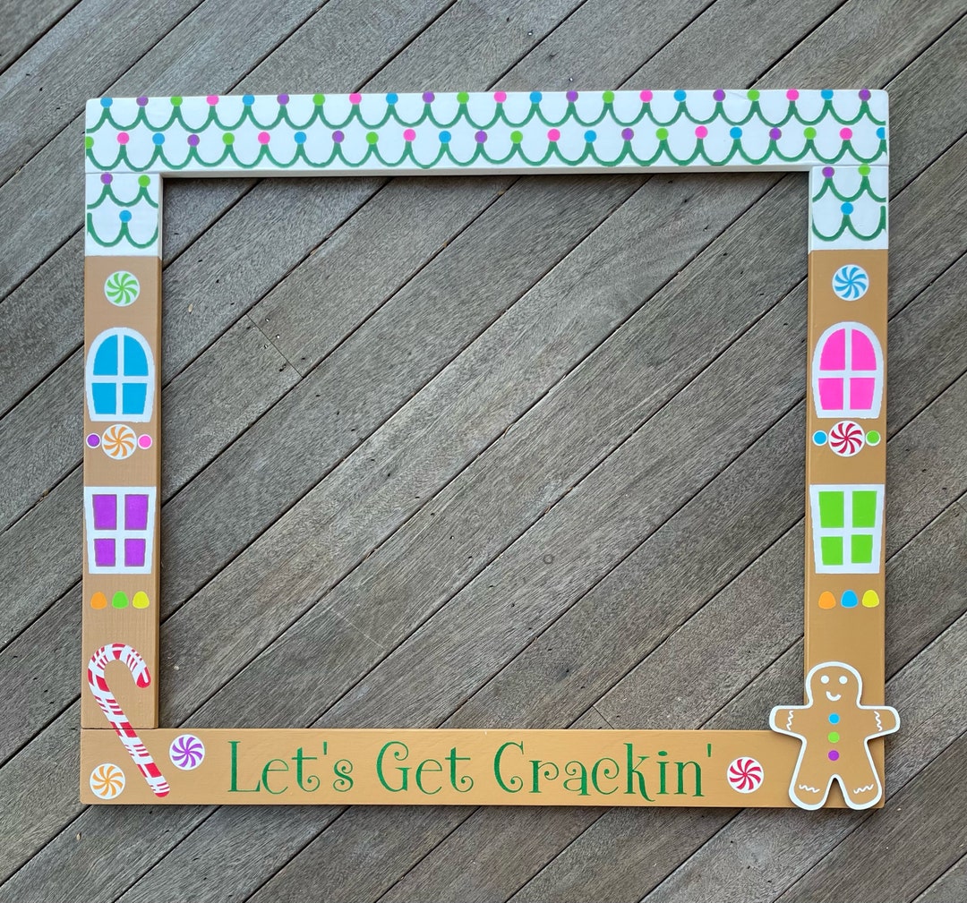 Gingerbread Christmas Photobooth Frame Prop - Holiday Photobooth ...