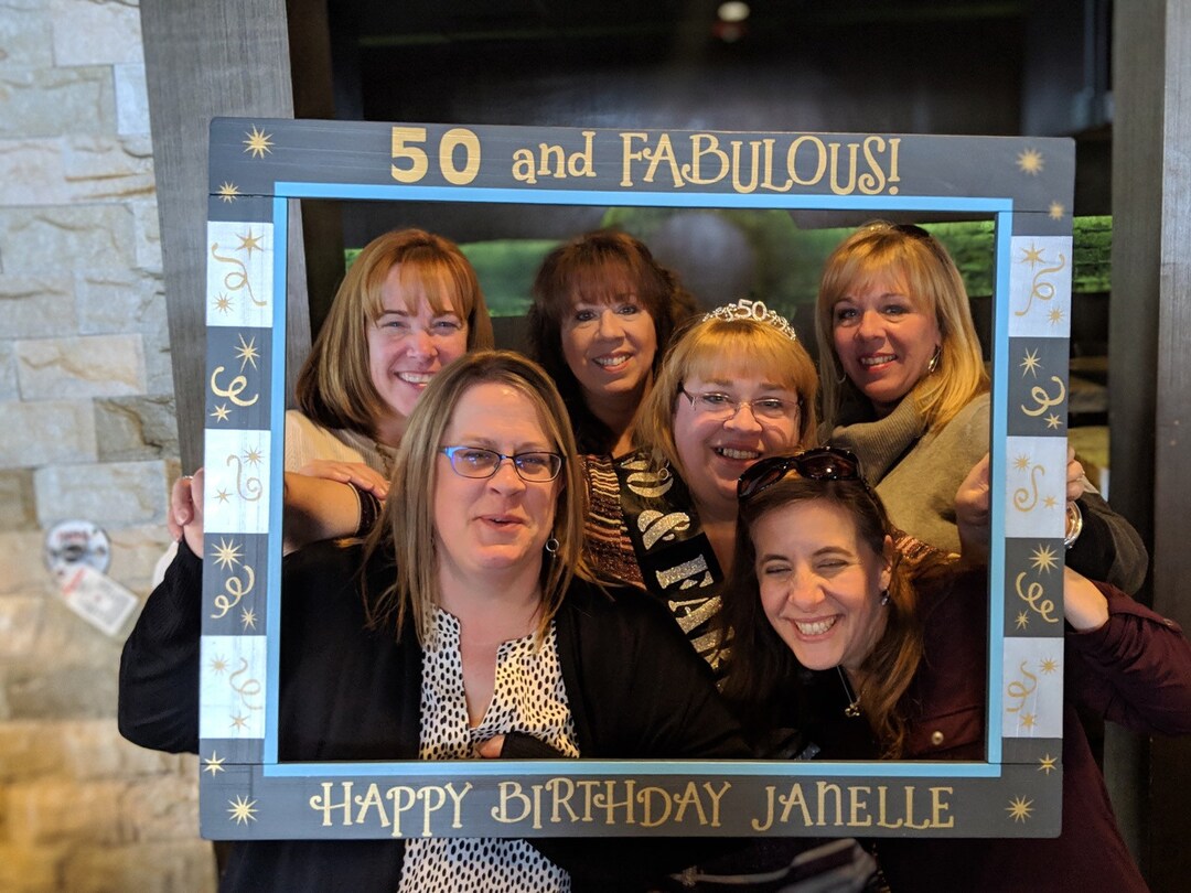 Stripes Birthday Photo Prop - Stars & Stripes Photo Booth Frame - 40th ...