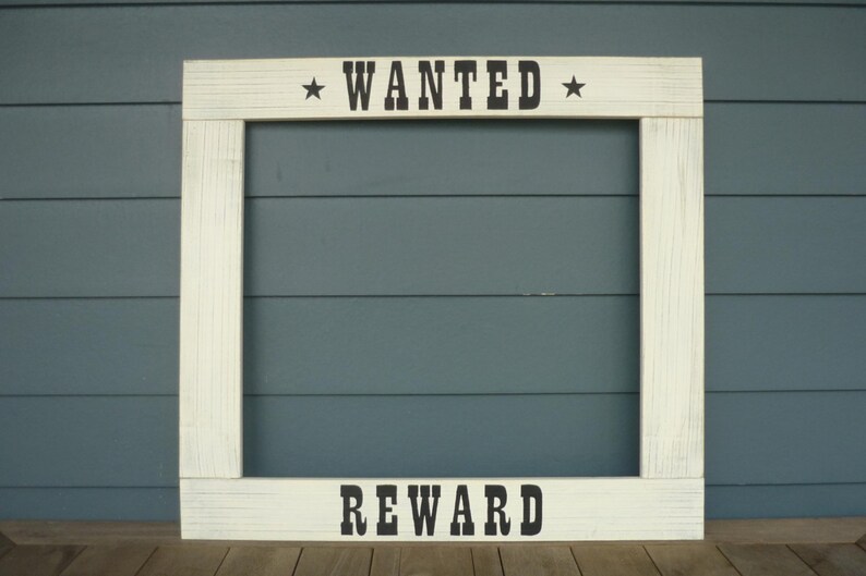 Western Photobooth Frame Prop Wanted Frame Prop Wanted | Etsy