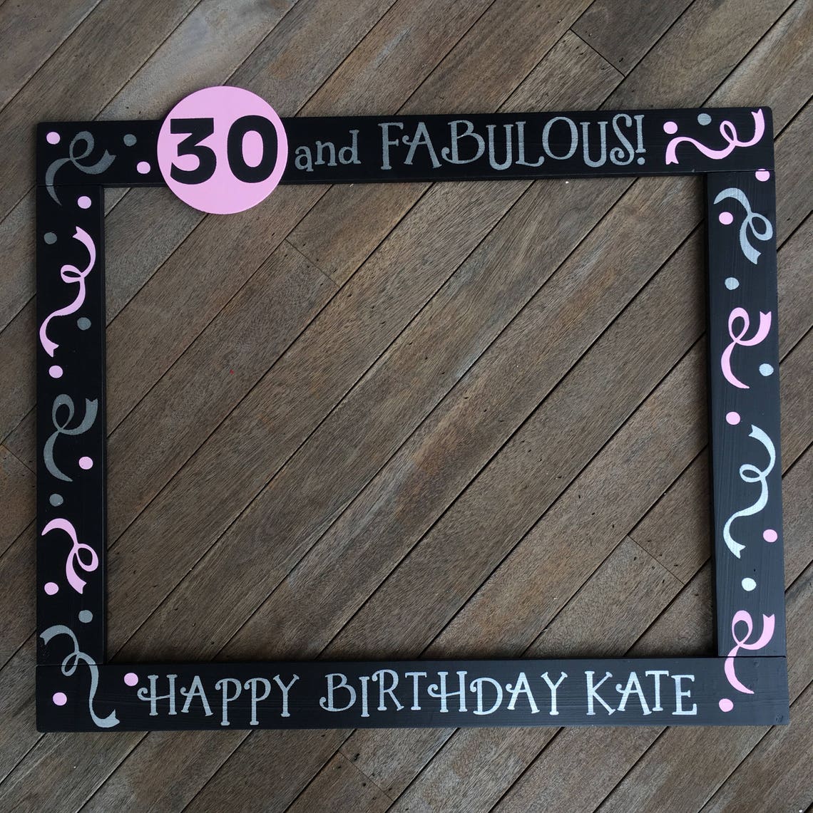 30th Photo Booth Frame - 40th Birthday Party Prop - 50th Birthday Photo ...
