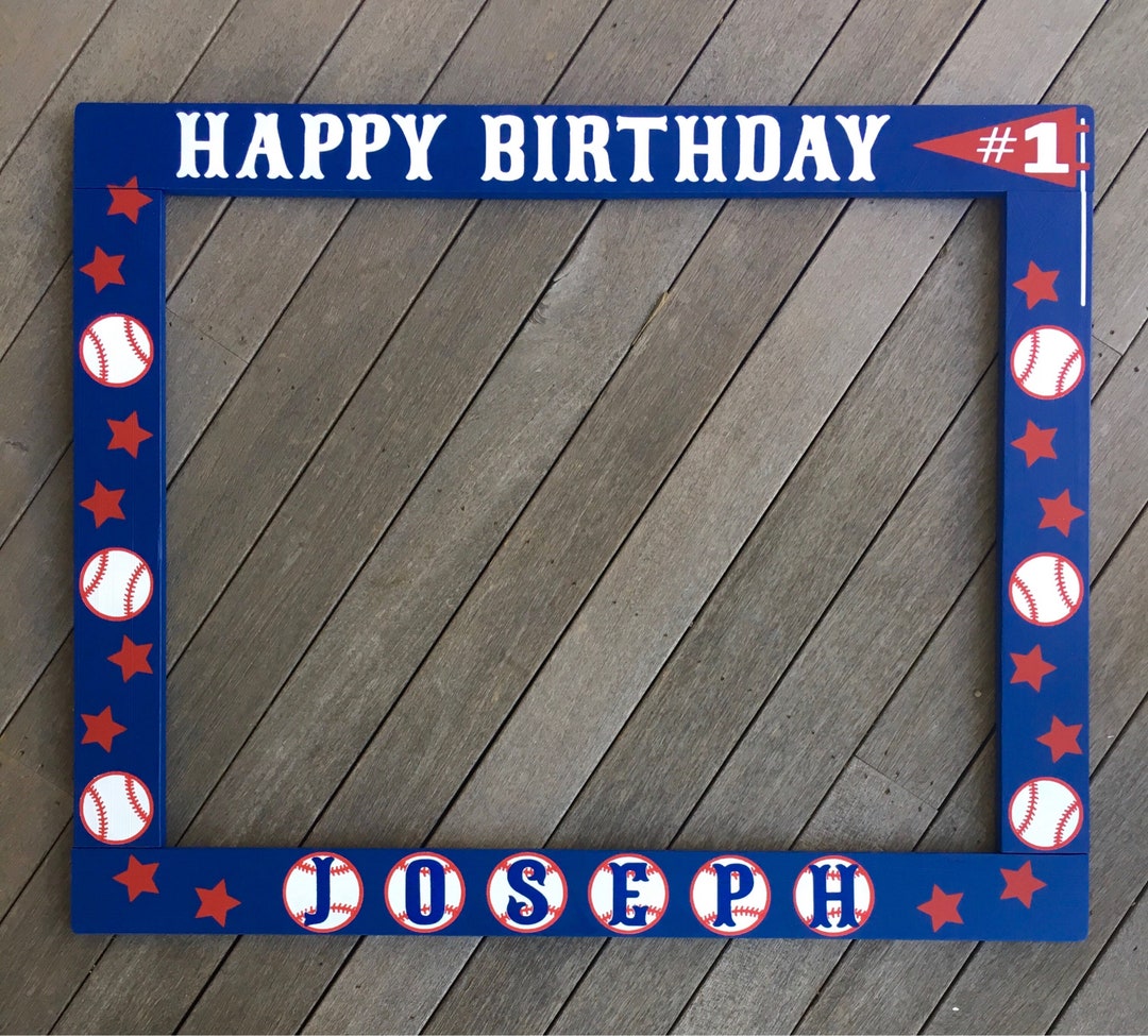 Birthday Photo Booth Frame - 1st Birthday Frame - Super Hero Photobooth ...