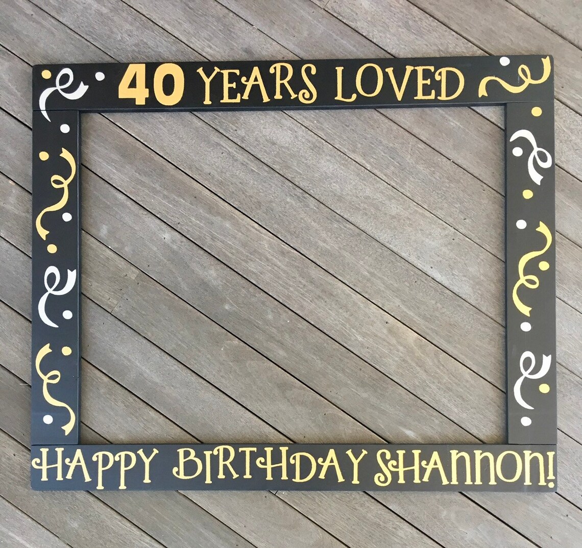 40th Birthday Photo Booth Prop Forty and Fabulous Birthday | Etsy
