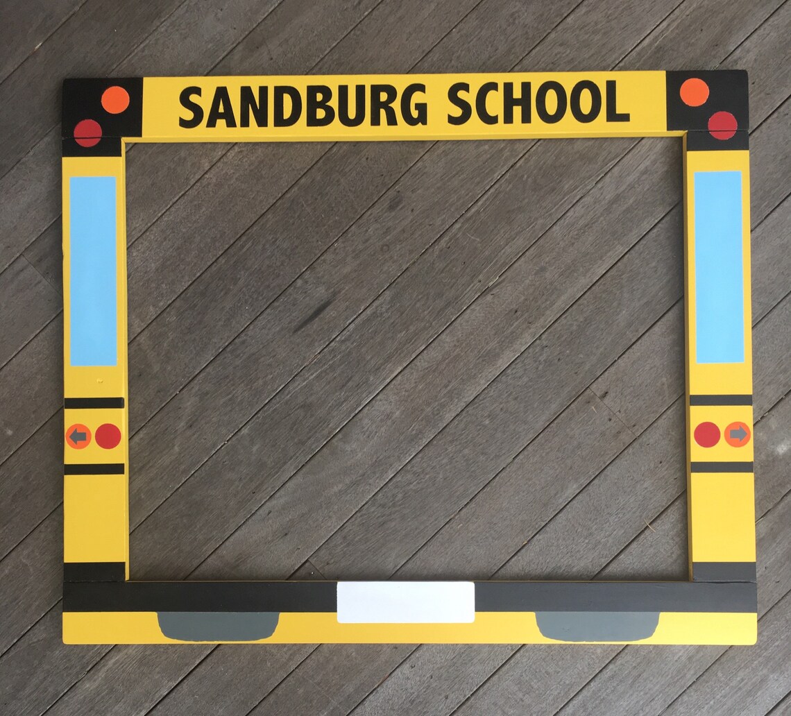 Yellow Bus Photobooth Photo Booth Frame Prop First Day of - Etsy