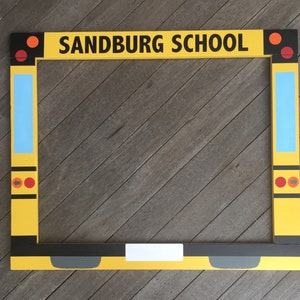 Yellow Bus Photobooth - Photo Booth Frame Prop - First Day of School ...