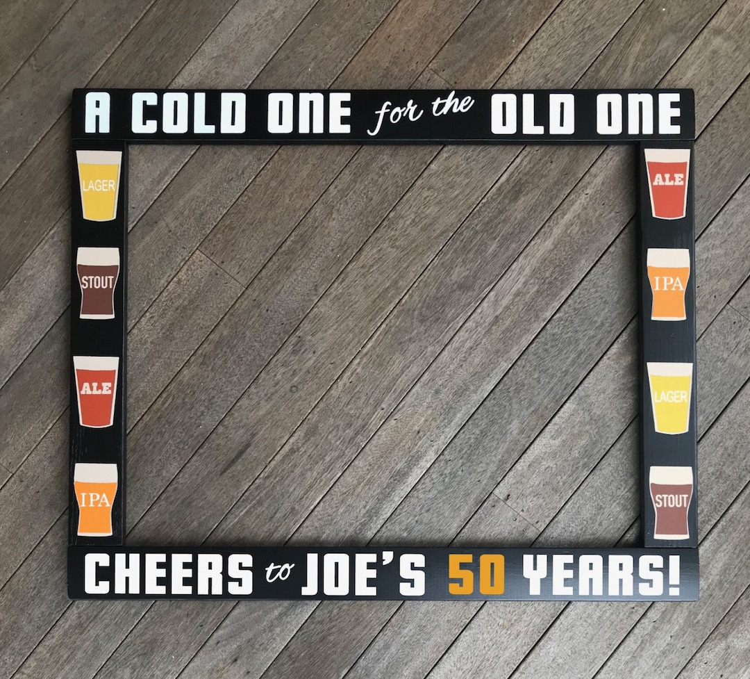 BEER Photo Booth Frame Prop - Cheers and Beers Frame - 30th Photo Booth ...