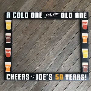 BEER Photo Booth Frame Prop - Cheers and Beers Frame - 30th Photo Booth ...