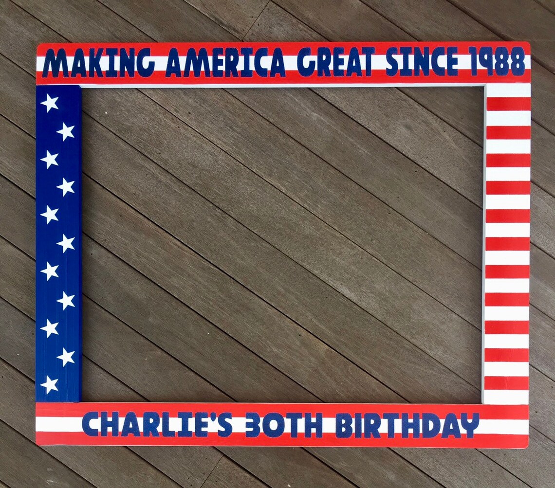 Stripes Birthday Photo Prop Stars & Stripes Photo Booth - Etsy