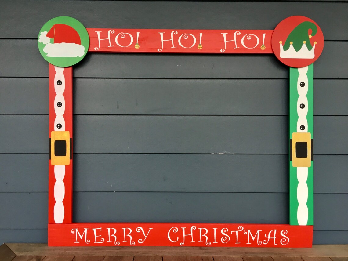 Christmas Photobooth Frame Prop - Holiday Photobooth - Christmas Photo ...