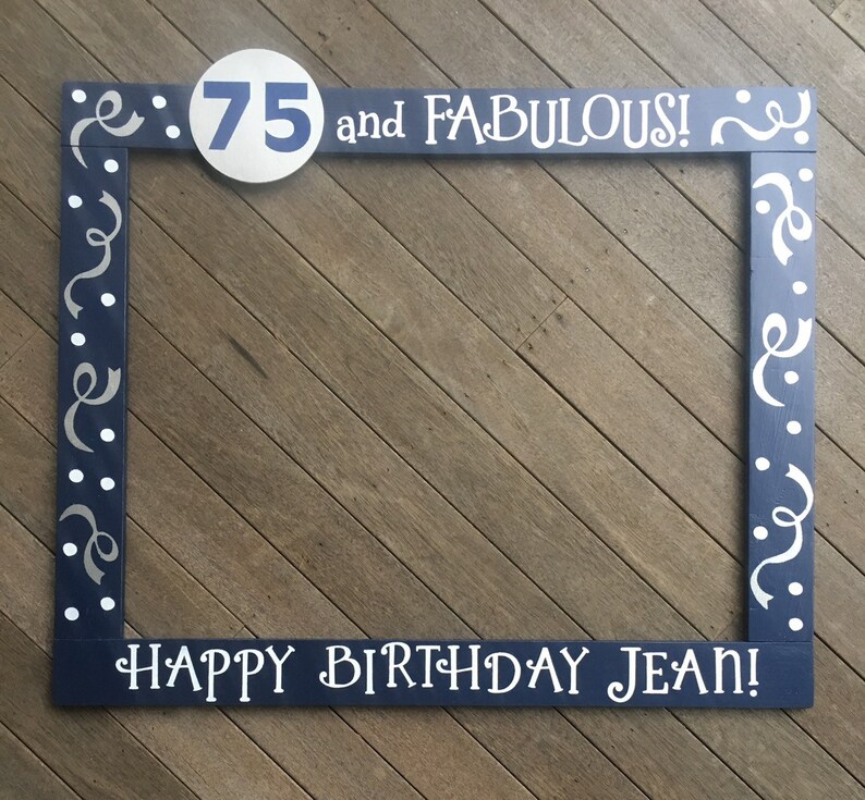 75th Birthday Photo Booth Prop 75 and Fabulous Birthday | Etsy
