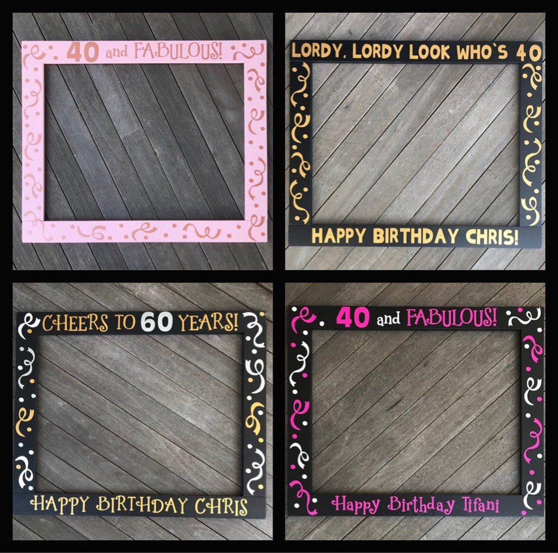 30th Photo Booth Frame 40th Birthday Party Prop 50th | Etsy