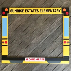 Yellow Bus Photobooth - Photo Booth Frame Prop - First Day of School ...
