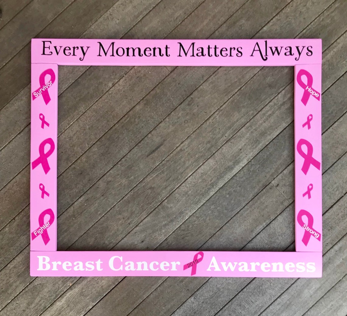 Relay for Life Photo Booth Frame - Fundraiser Wood Photo Prop - Breast ...