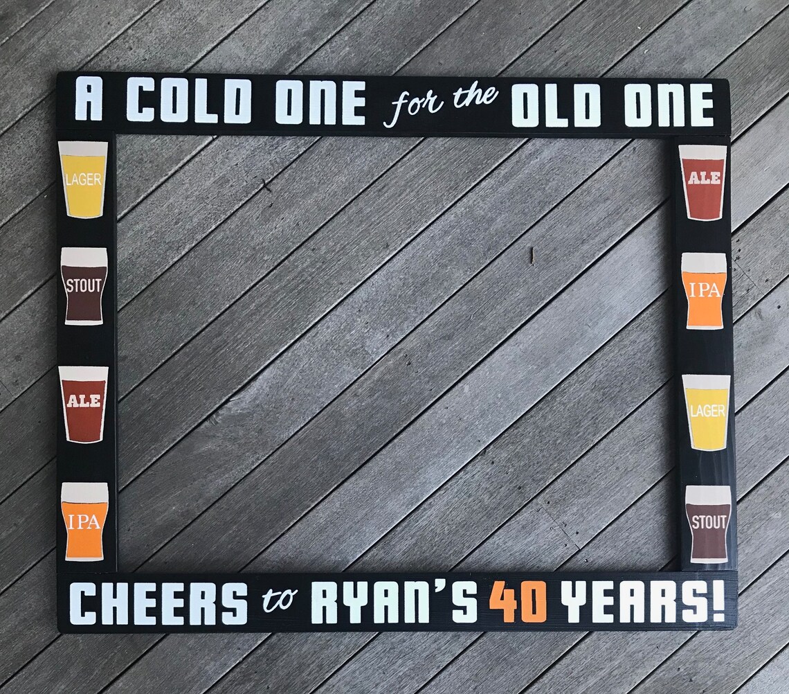 BEER Photo Booth Frame Prop Cheers and Beers Frame 30th | Etsy