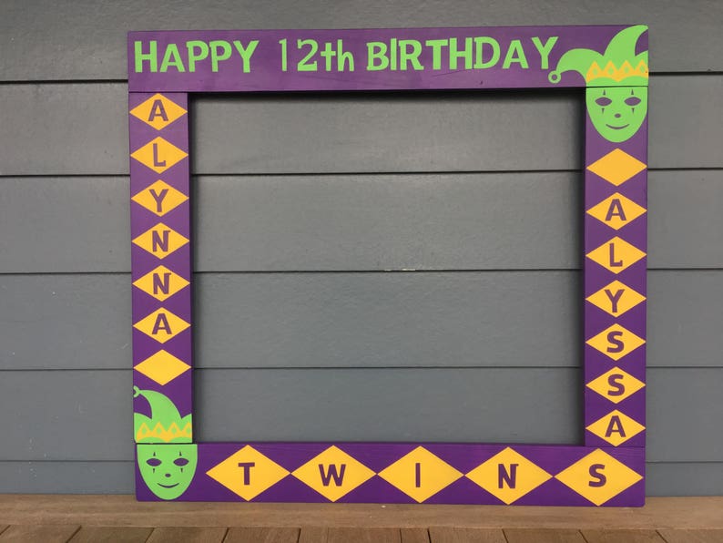 BIRTHDAY Photo Booth Frame Paint Party Photo Booth Mardi | Etsy