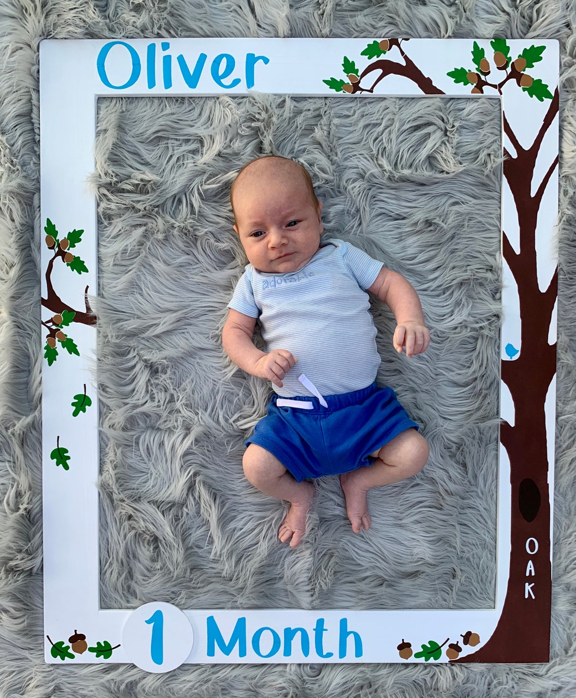 Baby Milestone Photo Booth Frame Month by Month Photo Prop - Etsy