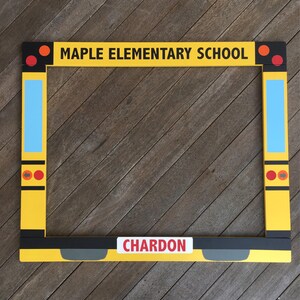 Yellow Bus Photobooth - Photo Booth Frame Prop - First Day of School ...