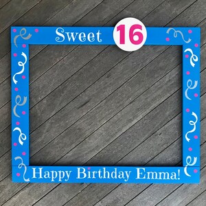 Sweet 16 Photo Booth Frame - 16th Birthday Party Prop - Quinceañera ...